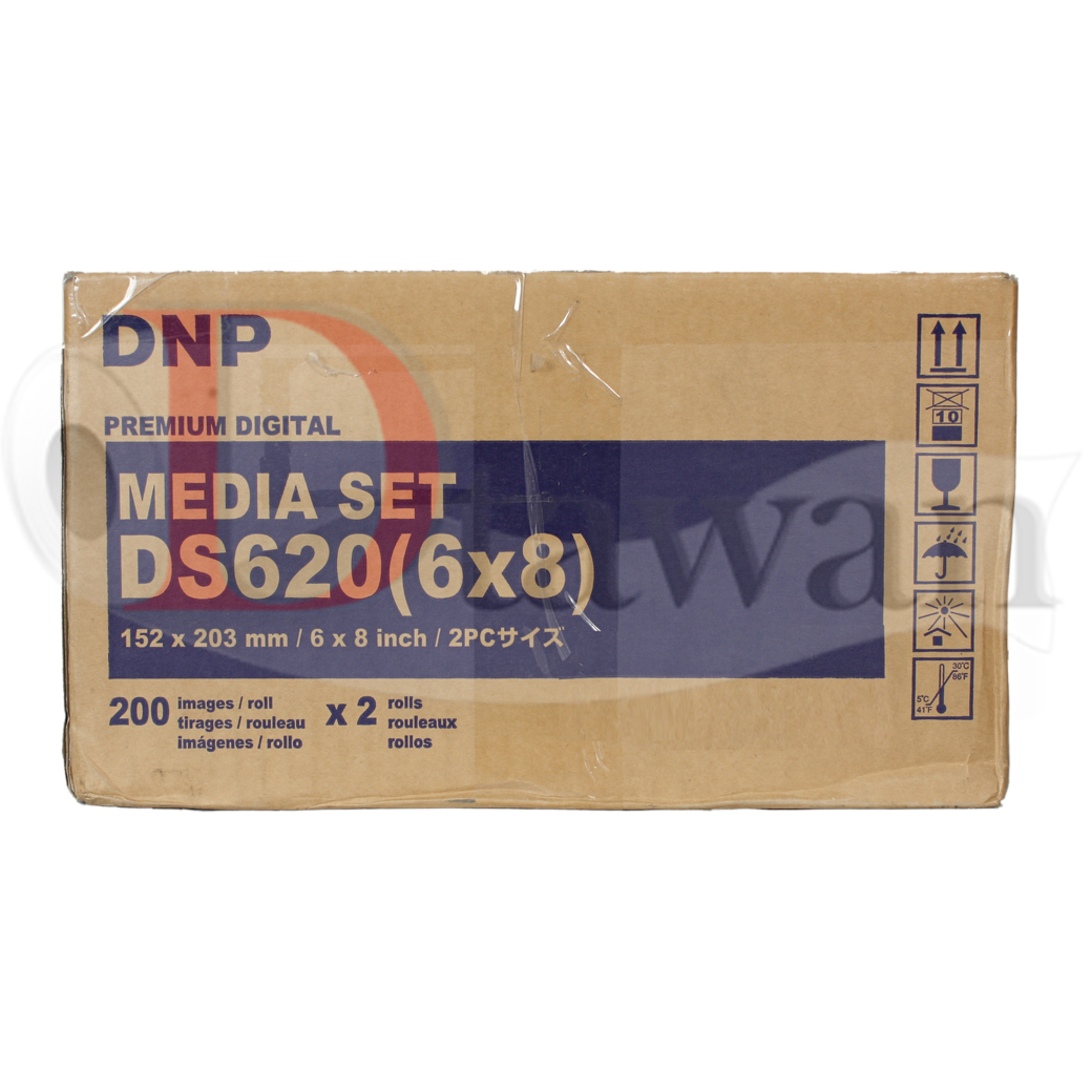 กระดาษ DNP สำหรับปริ้นเตอร์ DNP DS620 ขนาด 6x8นิ้ว ของแท้ 100% กันน้ำ ให้ภาพสีสวยสด คมชัด เก็บ ...