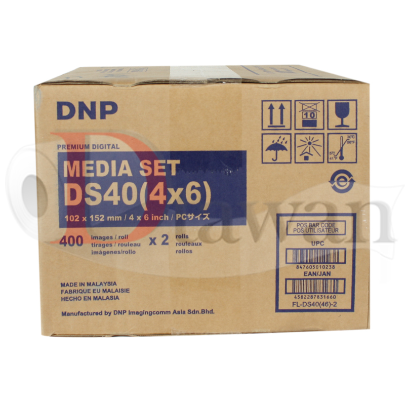 กระดาษ DNP สำหรับปริ้นเตอร์ DNP DS40 ขนาด 4x6นิ้ว ของแท้ 100% กันน้ำ ให้ภาพสีสวยสด คมชัด เก็บภาพ ...