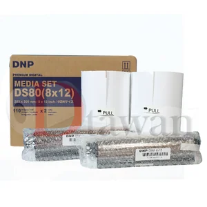 กระดาษ DNP สำหรับปริ้นเตอร์ DNP DS80 ขนาด 8x12นิ้ว ของแท้ 100% กันน้ำ ให้ภาพสีสวยสด คมชัด เก็บ ...