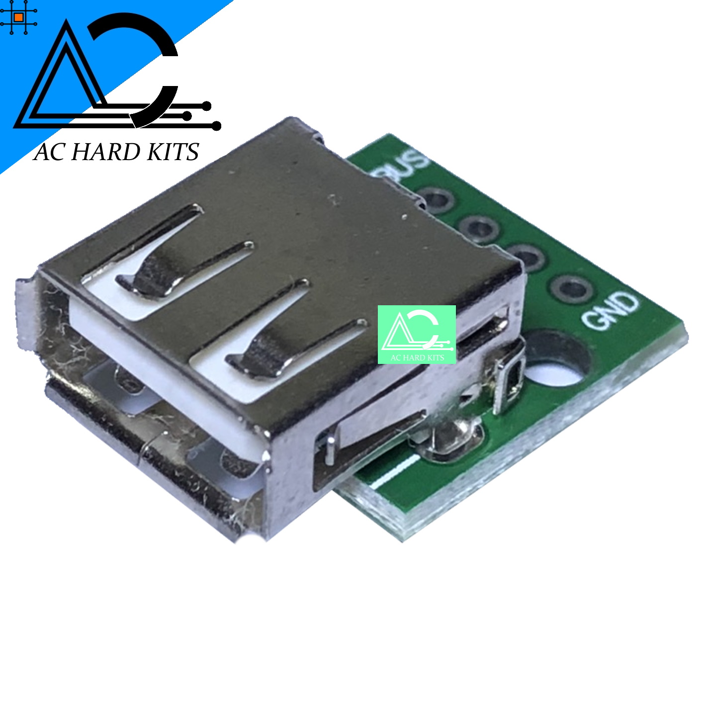 PCB Board USB2.0 Female Module ตัวแปลง USB2.0 type A - ACHardKits