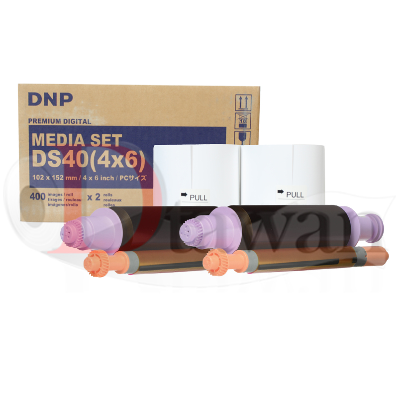 กระดาษ DNP สำหรับปริ้นเตอร์ DNP DS40 ขนาด 4x6นิ้ว ของแท้ 100% กันน้ำ ให้ภาพสีสวยสด คมชัด เก็บภาพ ...