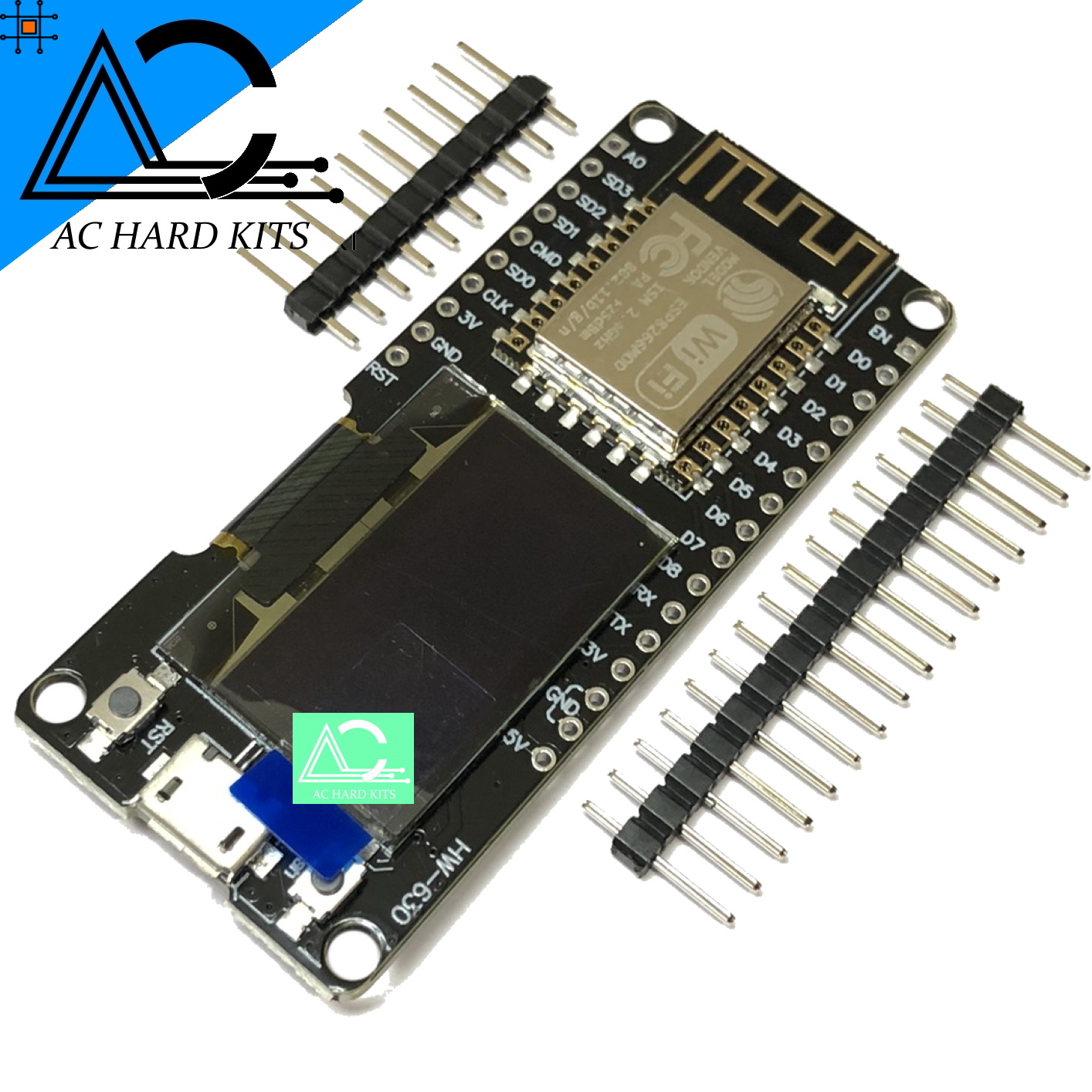NodeMCU Wemos ESP8266 ESP-12F 0.96 Inch OLED Display CP2102 - ACHardKits