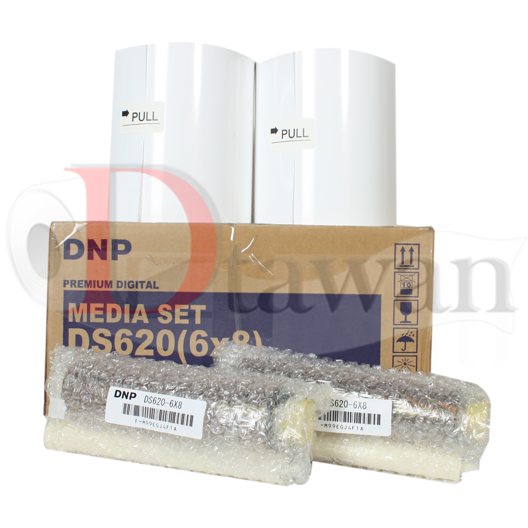 กระดาษ DNP สำหรับปริ้นเตอร์ DNP DS620 ขนาด 6x8นิ้ว ของแท้ 100% กันน้ำ ให้ภาพสีสวยสด คมชัด เก็บ ...