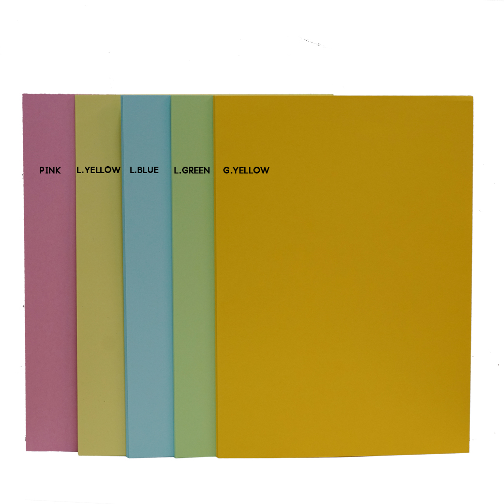 DTawan กระดาษการ์ดสี กระดาษปกรายงาน A4 160 แกรม แพคละ 100 แผ่น พิมพ์ได้สองด้าน ราคาประหยัด ...